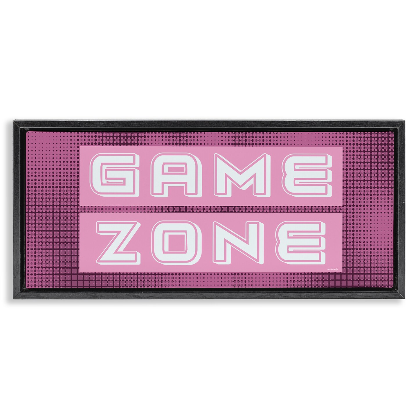 Stupell Industries Retro Purple Game Zone Floating Frame Design by Yass ...