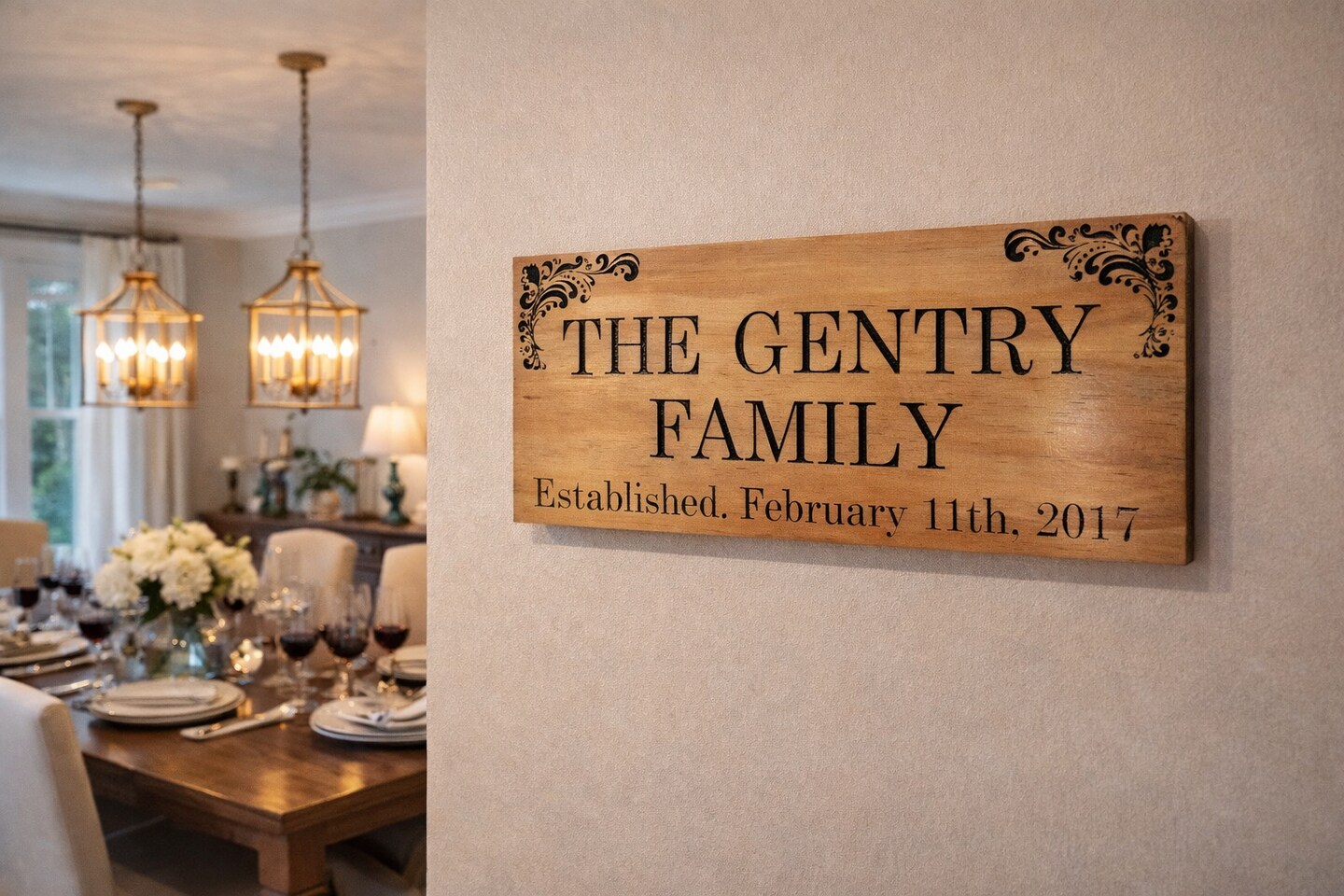 Personalized Family Established Wood Sign | Custom Last Name Sign ...