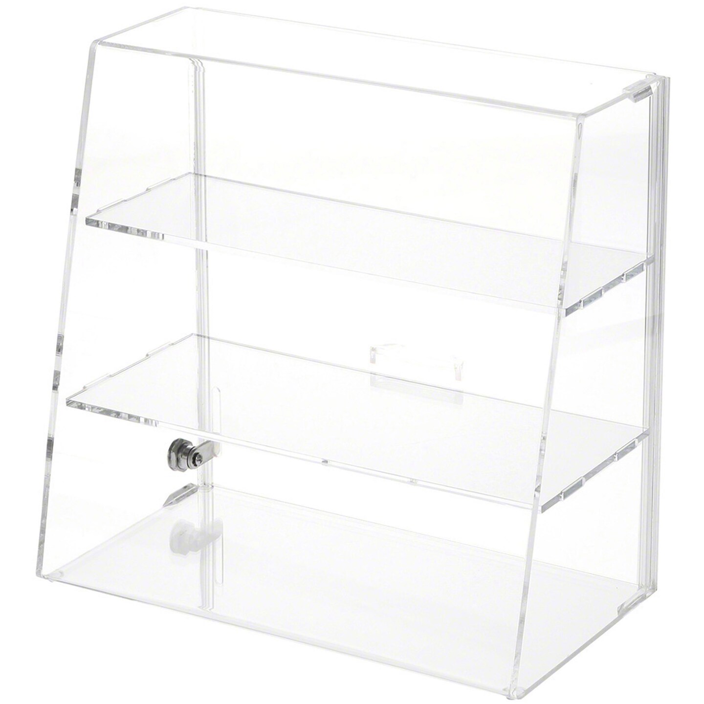Plymor Clear Acrylic Locking Display Case with Slanted Front and ...