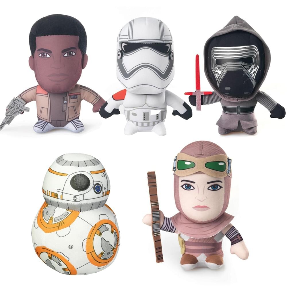 Star Wars The Force Awakens Plush Set: Rey, Finn, Kylo Ren, BB-8 ...