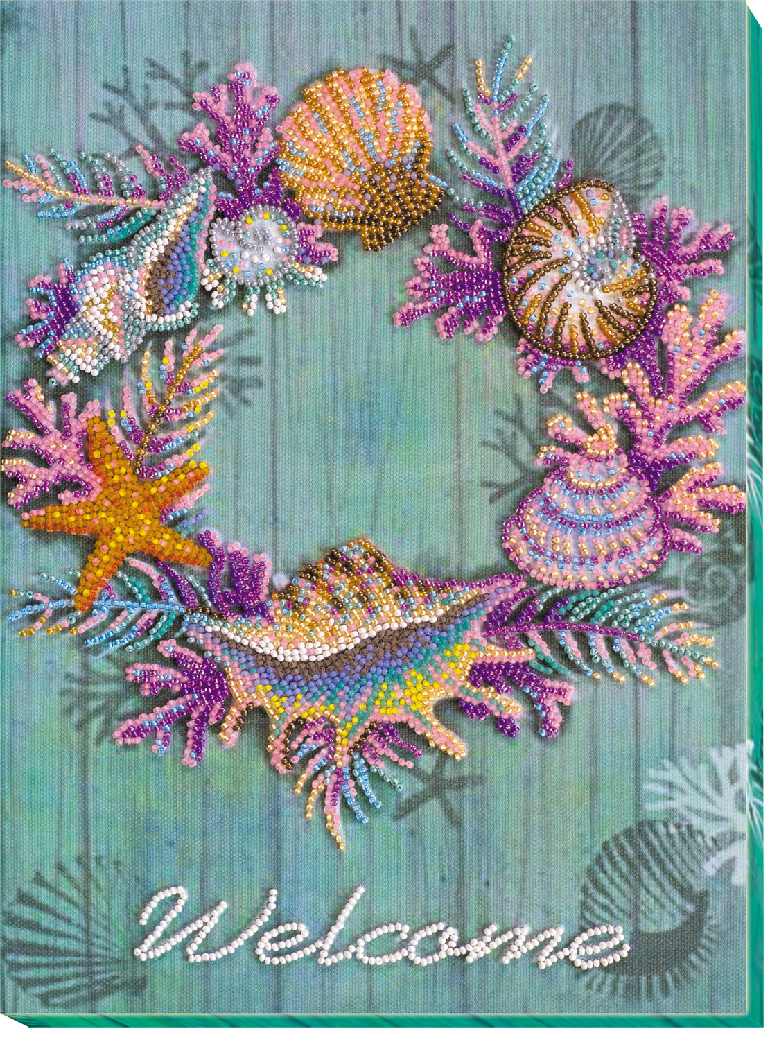 Bead Embroidery Kit - Wreath of shells | Michaels