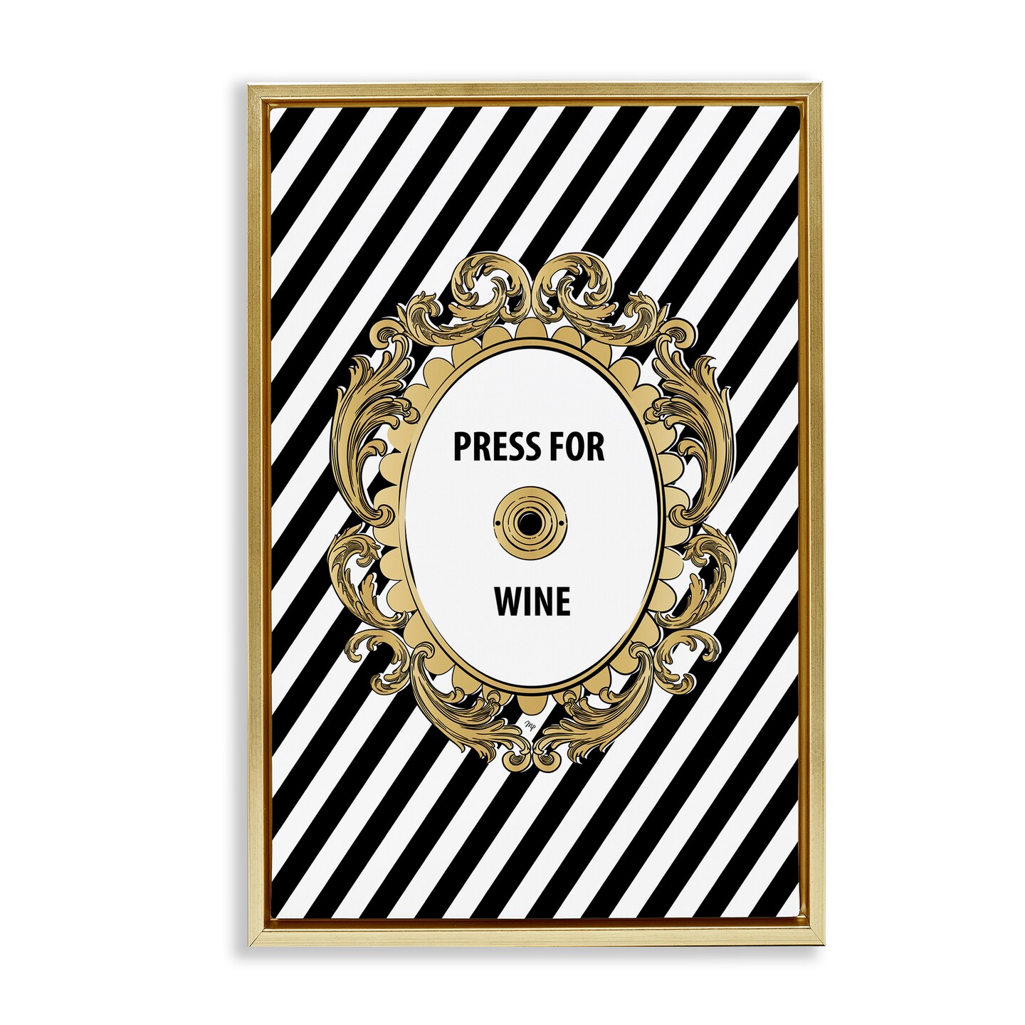Stupell Industries Classy & Chic Press for Wine Floating Frame By ...