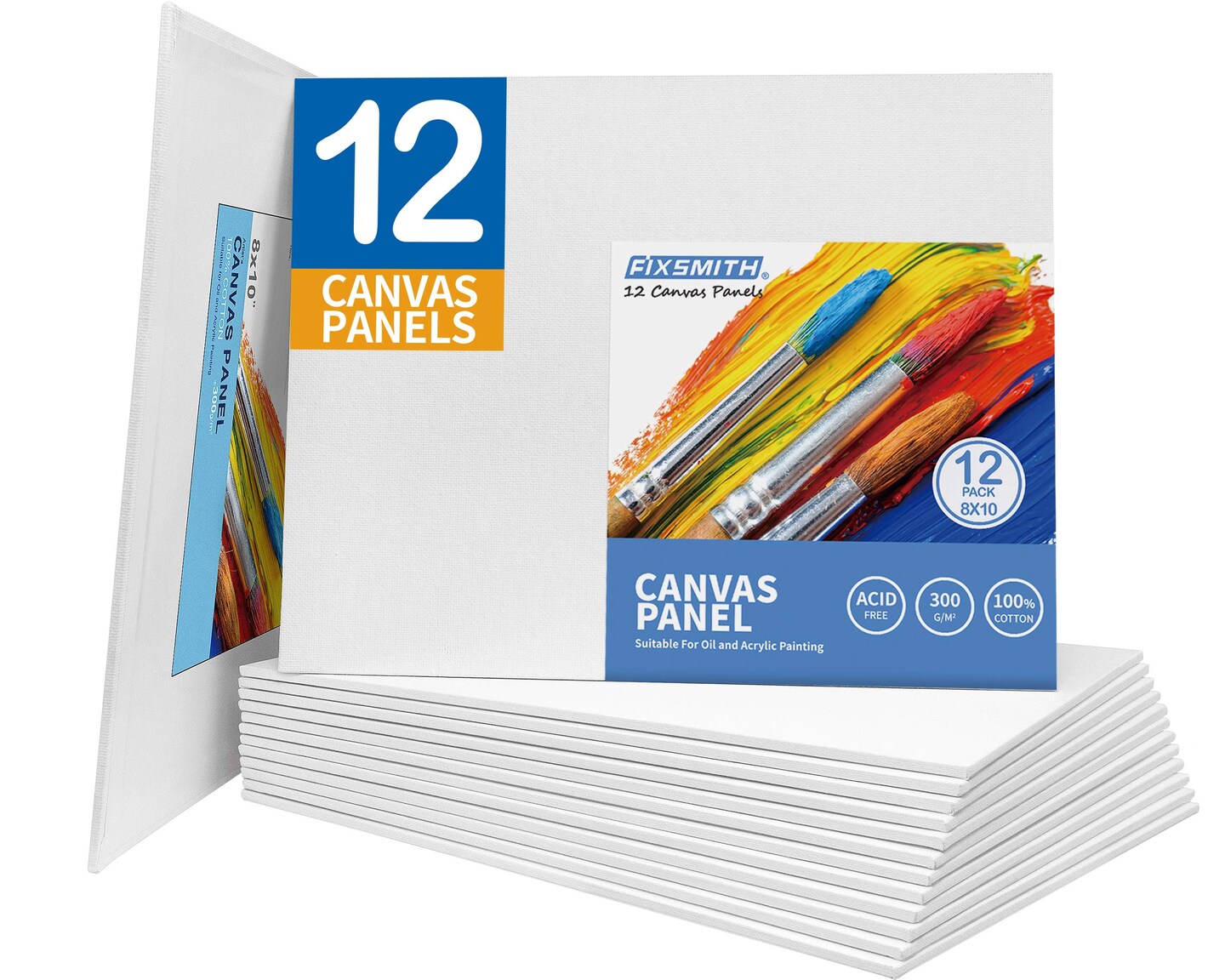 Canvas Boards for Painting 8x10 Inch, Super Value 12 Pack White Blank ...