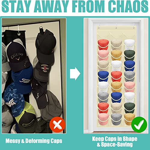 Hat Rack 27 Pockets - Hat Organizer For Baseball Cap - Hat Racks For ...