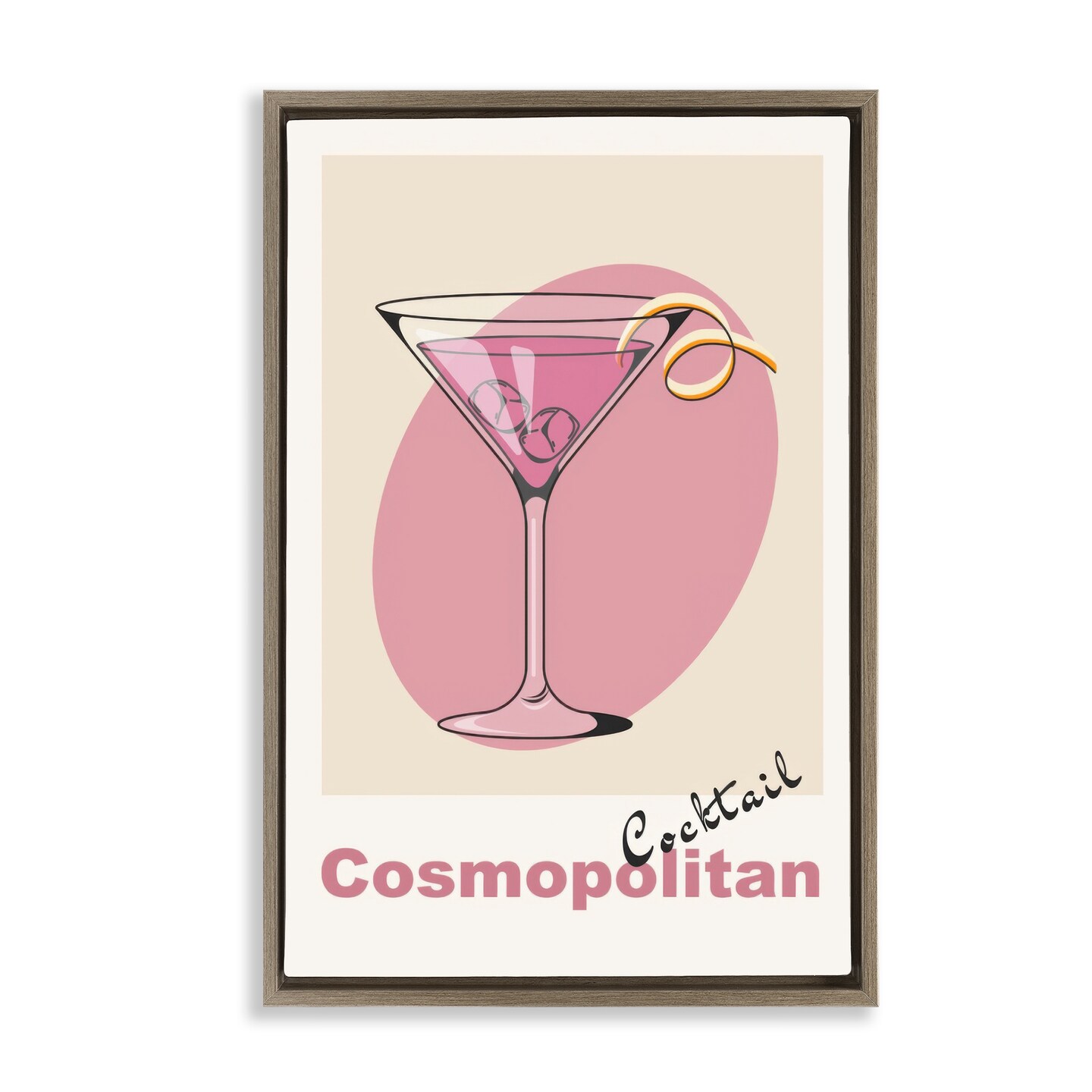 Stupell Industries Vintage Cosmo Cocktail Floating Frame Design by LSR ...