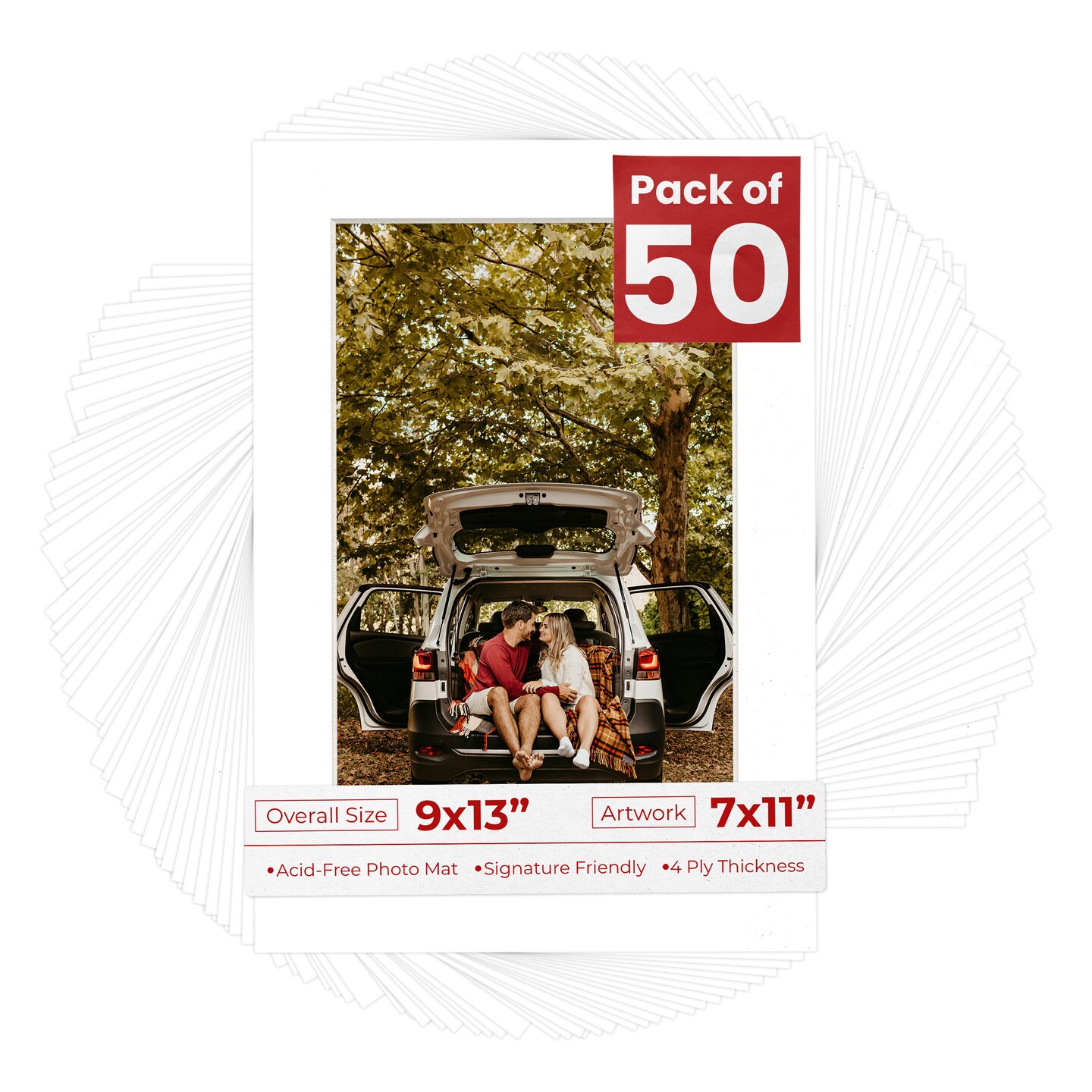 Golf Ball Texture Mat Board for 9x13 Frames - Fits 7x11 Photos - 50 ...