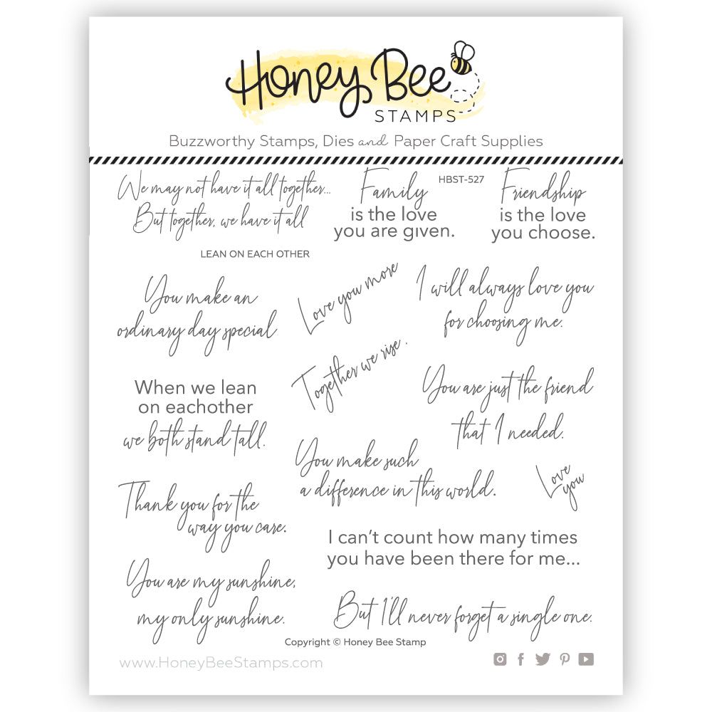 Lean on Each Other - 6x6 Stamp Set | Michaels