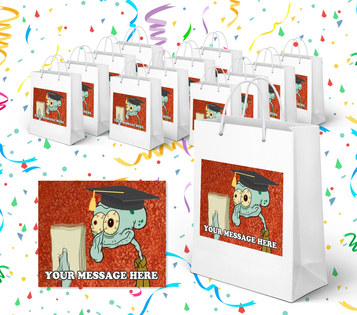 Squidward Spongebob Squarepants You Did It Gift Bags Personalized ...