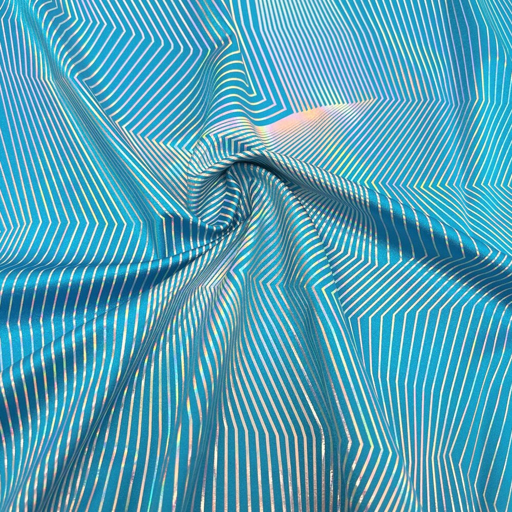1 Yard Vision Holographic Spandex Fabric Dizzy Foil 4 Way Stretch 54 ...