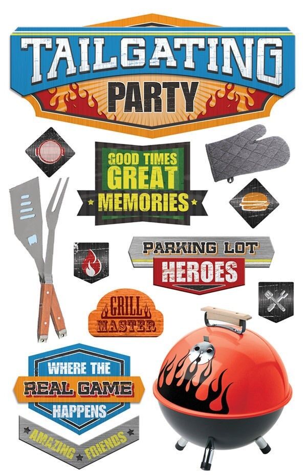 Paper House Tailgating Party Dimensional Stickers | Michaels