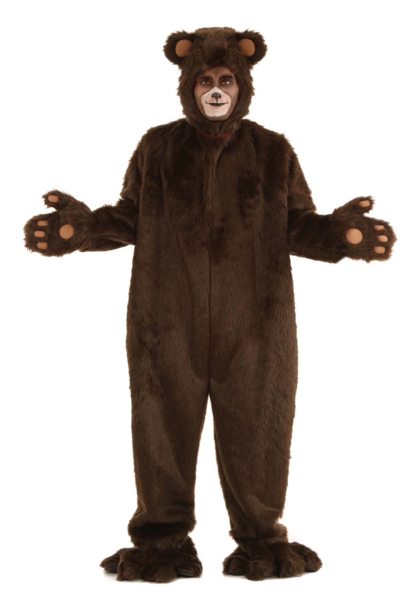 Plus Size Deluxe Furry Brown Bear Costume for Adults | Michaels