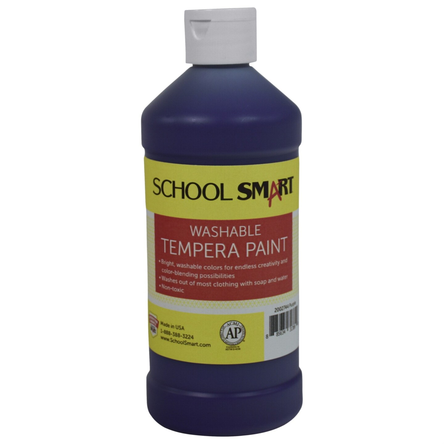 School Smart Washable Tempera Paint, Pint, Purple | Michaels