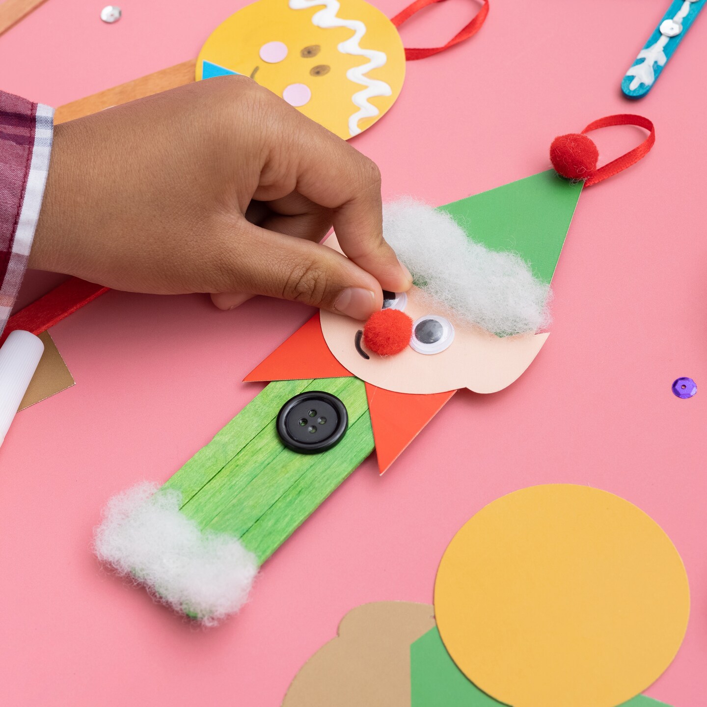Colorbok Kids Christmas PDQ 4/Pkg-Holiday Popsicle Stick Ornament ...
