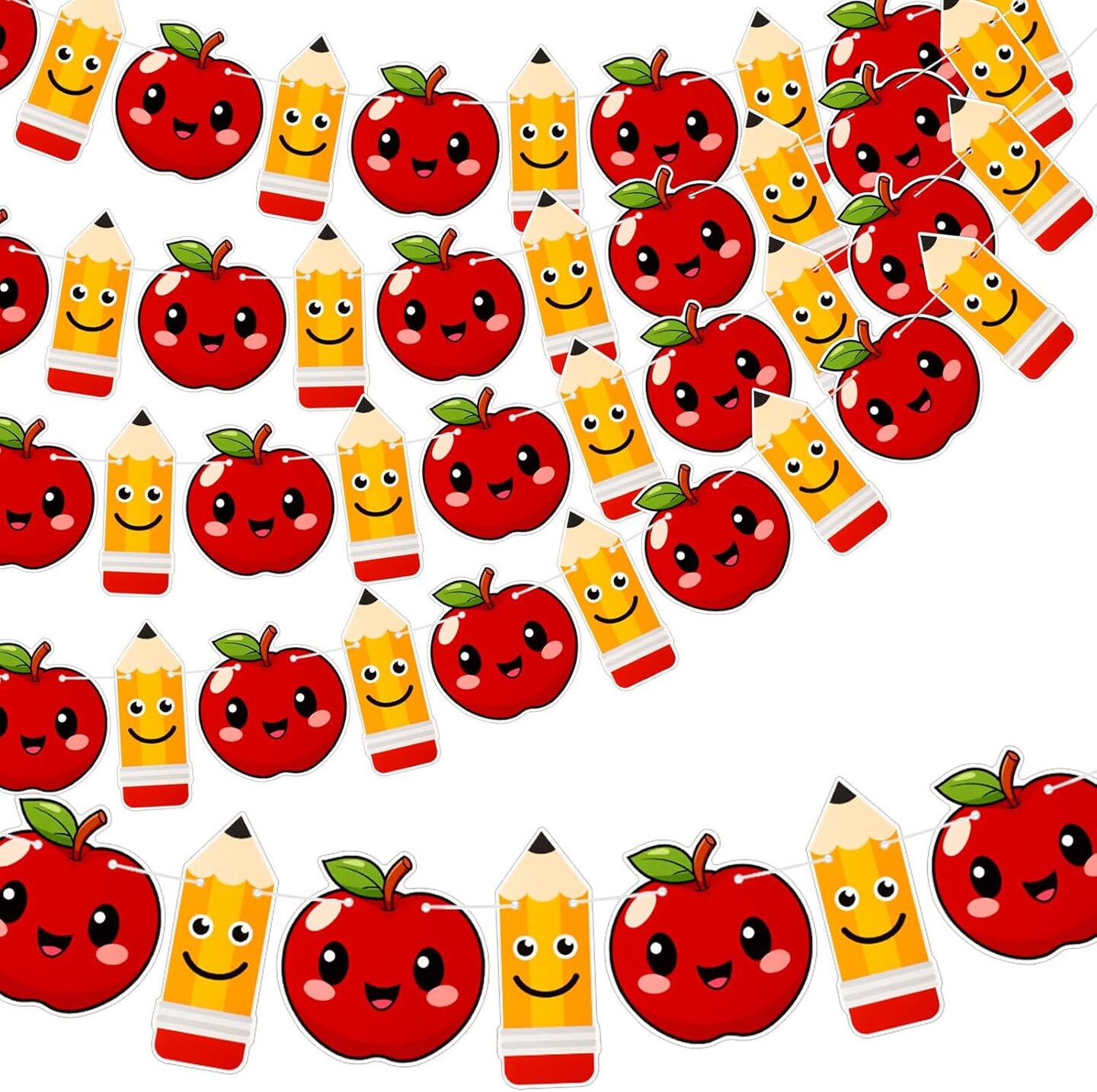 5 Pieces Apple Banner for Back to School Decorations Pencil | Michaels