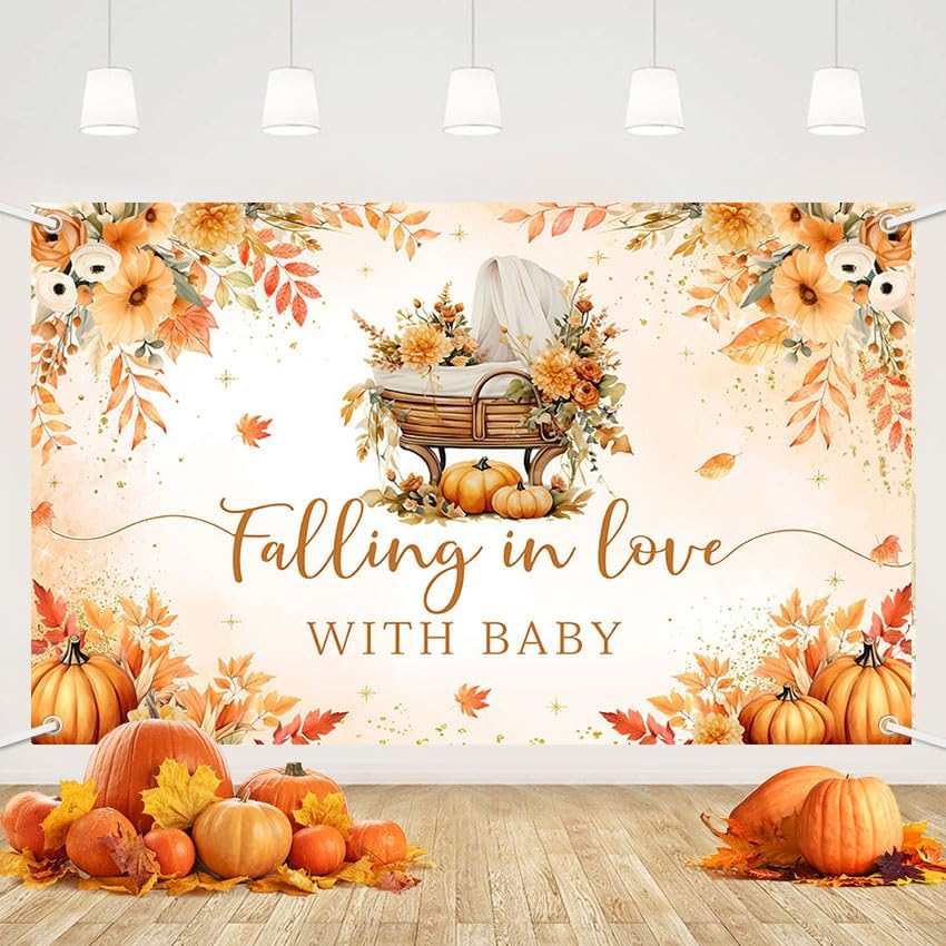 Fall Little Pumpkin Baby Shower Banner-5.9x3.6ft | Michaels