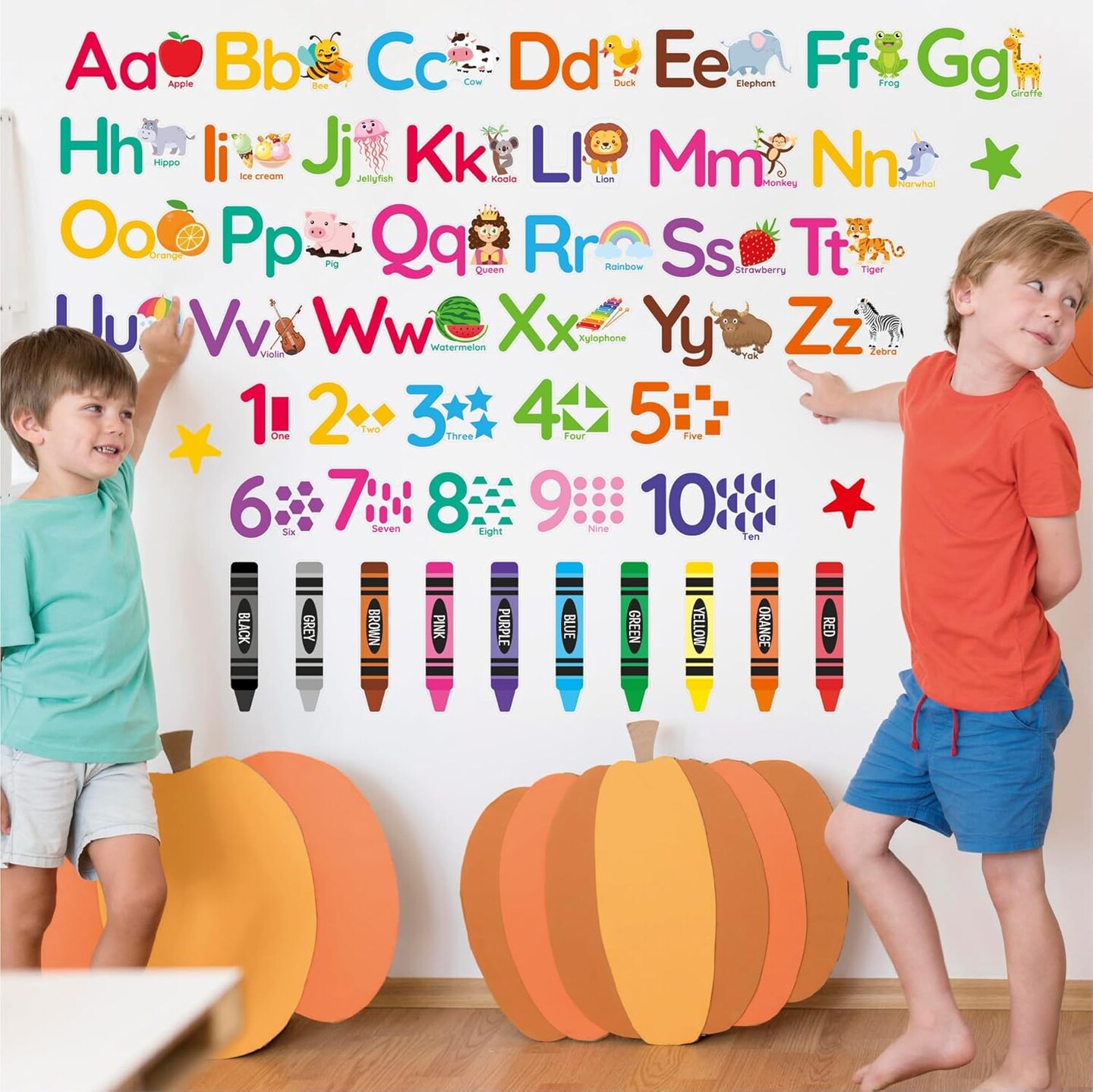 Animal Alphabet Numbers Wall Decals - 6 Sheets | Michaels