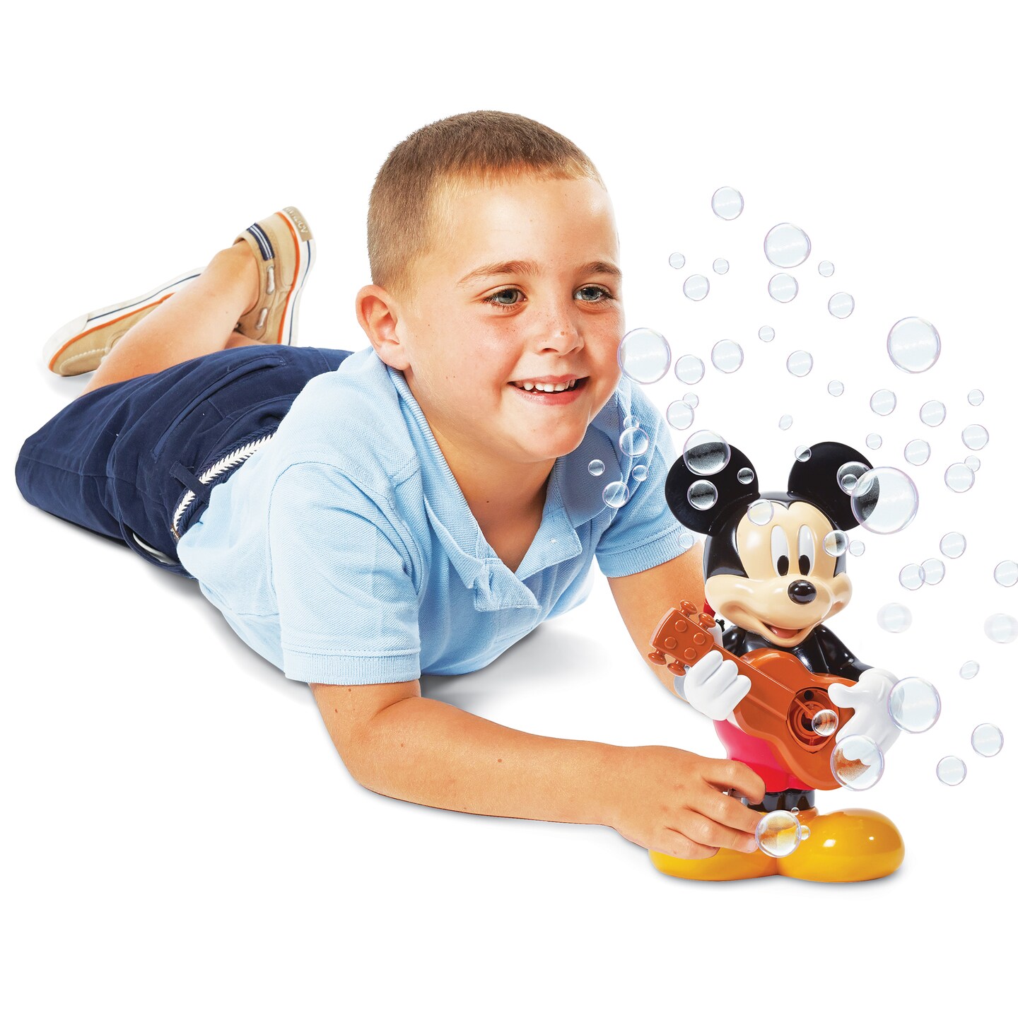 Collections Etc Mickey Mouse Action Bubble Blower Toy with 4 oz. Bubble ...