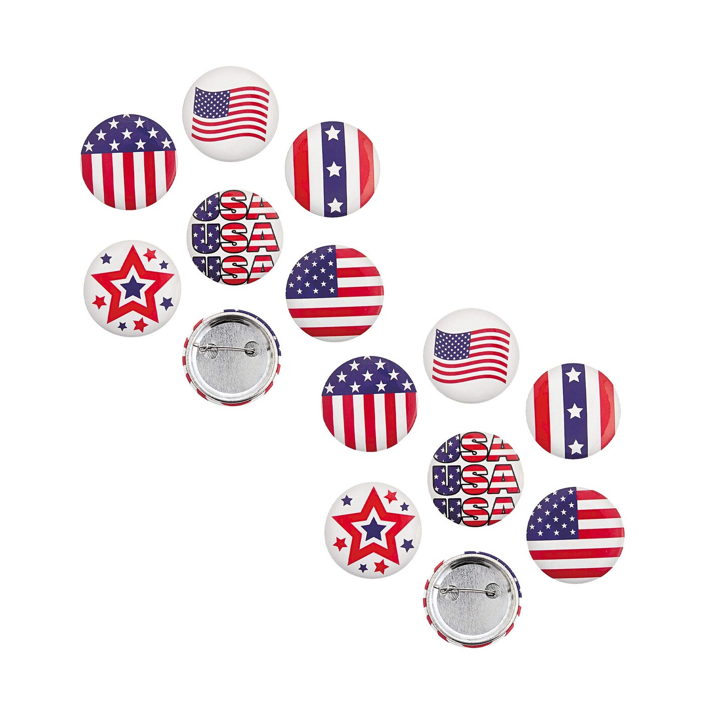 4th of July Patriotic Buttons 24 Pieces | Michaels
