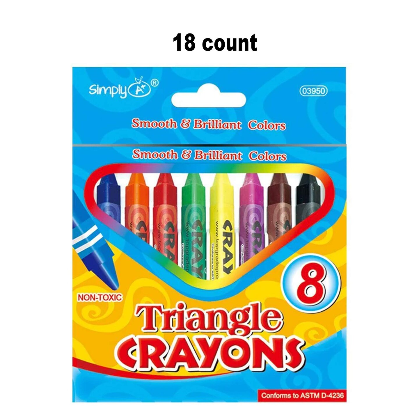 8 Count Triangle Crayons Fun and Easy to Use for Creative Projects ...