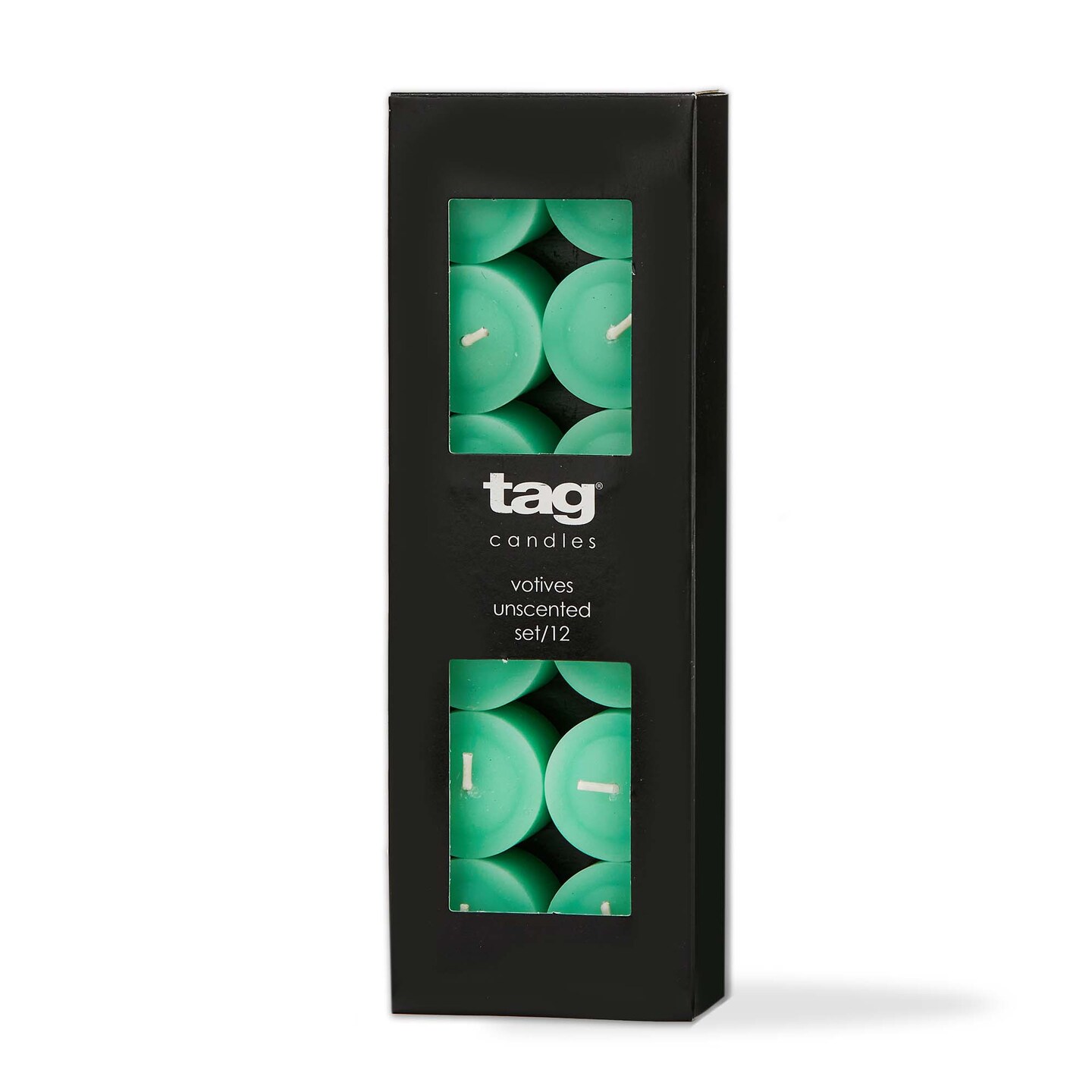 Color Studio Votive Candles Set of 12 Seafoam Smokeless Paraffin Wax ...