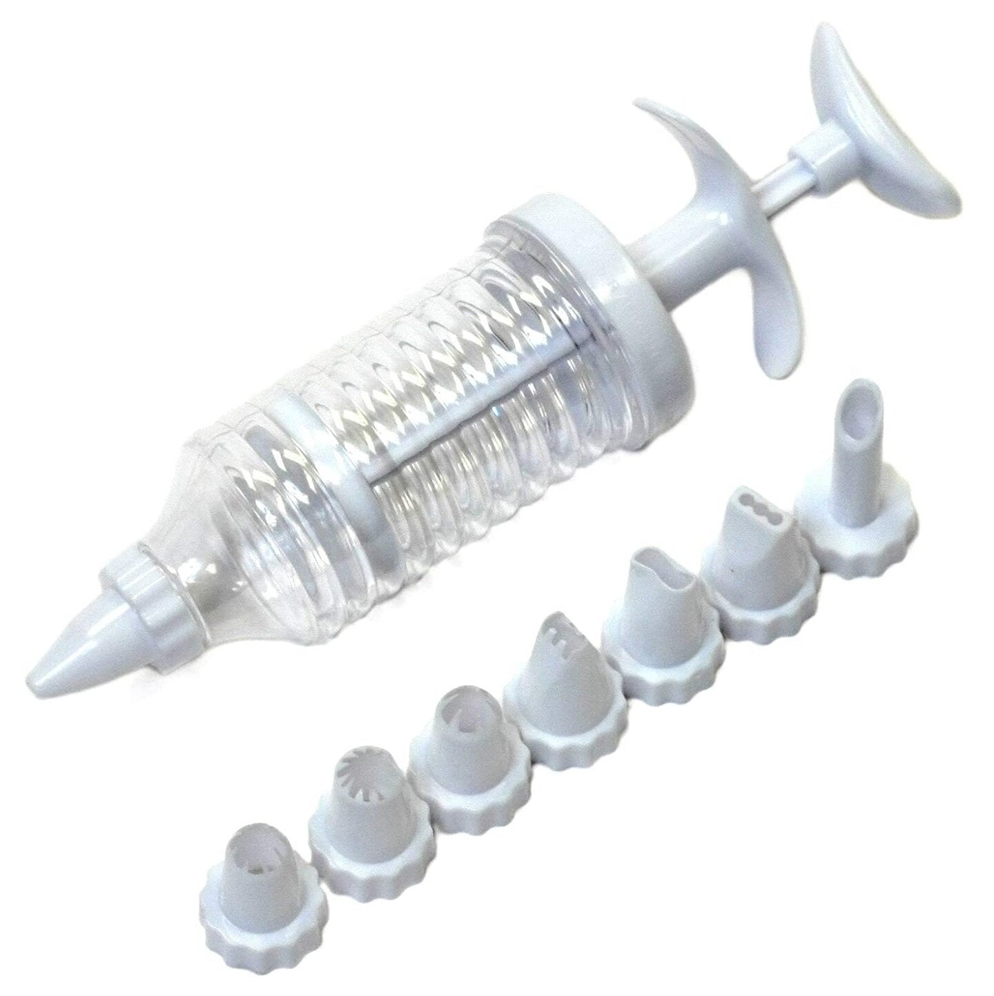 Chef Craft Dessert / Cake Icing Syringe with 8 Decorating Nozzle Tips ...