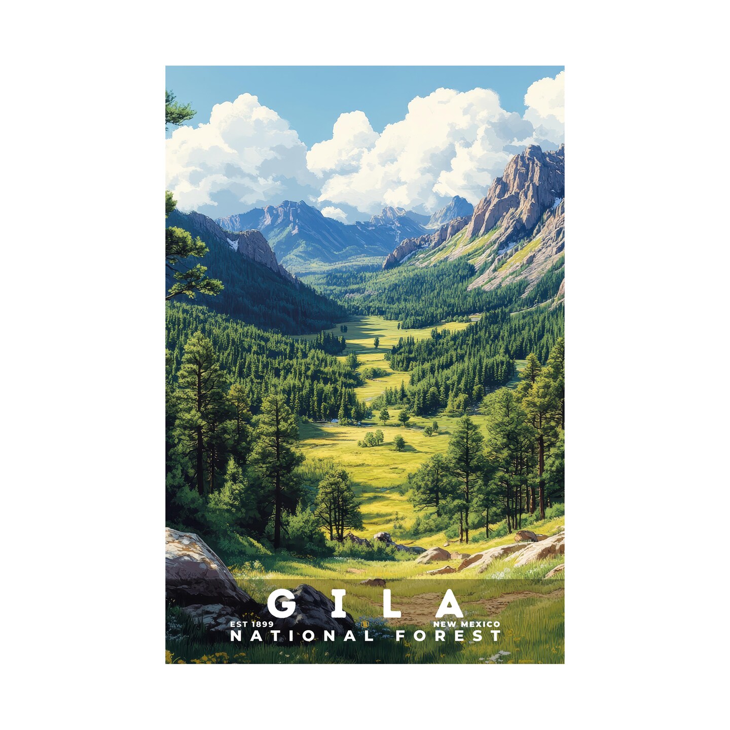 Gila National Forest Poster, Travel Art, Office Poster, Home Decor | S2 ...