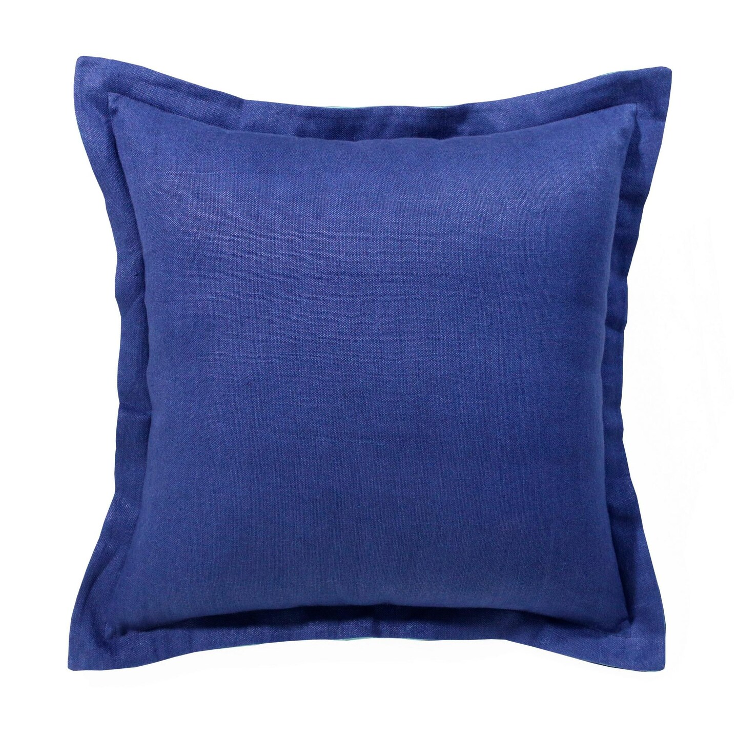 Laddha Home Designs Handwoven Solid Square Throw Pillow - 20" - Navy ...