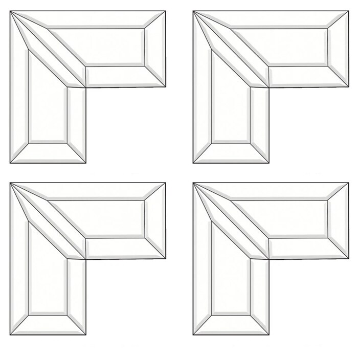 4"x4"x2" Clear Glass Corner Bevel Cluster BC432 | Michaels
