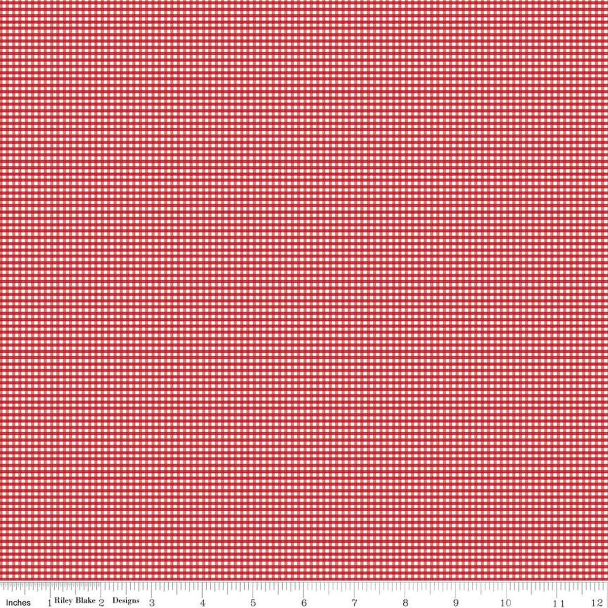 Fabric Riley Blake Basics Jazzberry 1/16" Micro Ginghams by the Quarter ...