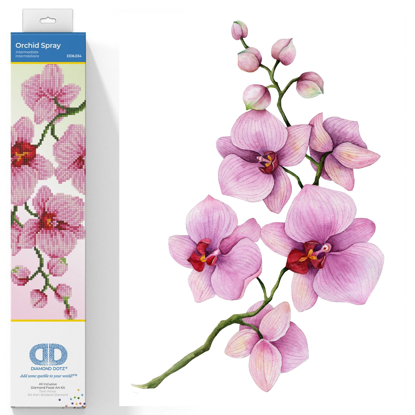 Diamond Dotz Orchid Spray Diamond Painting Kits for Adults - Diamond ...