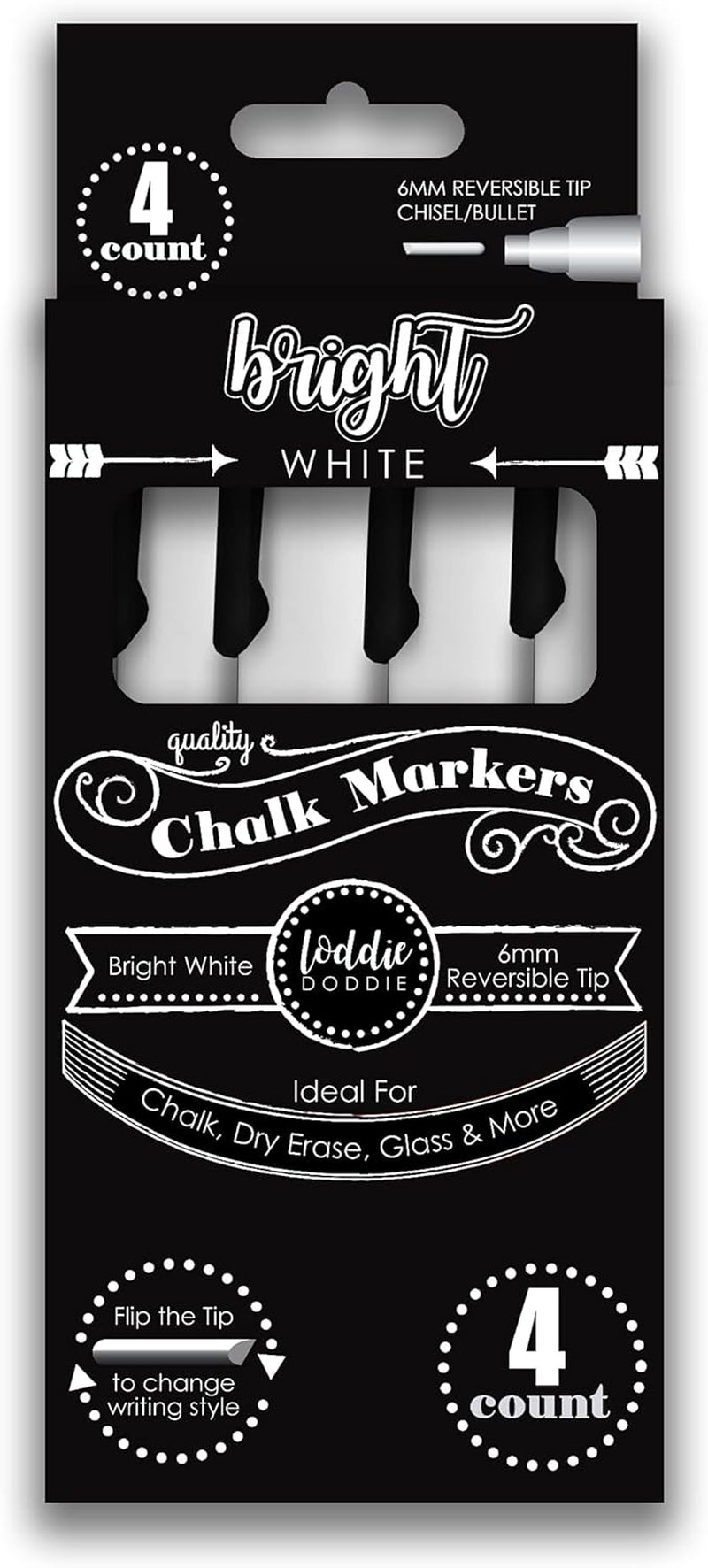 Liquid Chalk Markers - Pack of 4 Chalk Pens - Perfect for Chalkboards ...