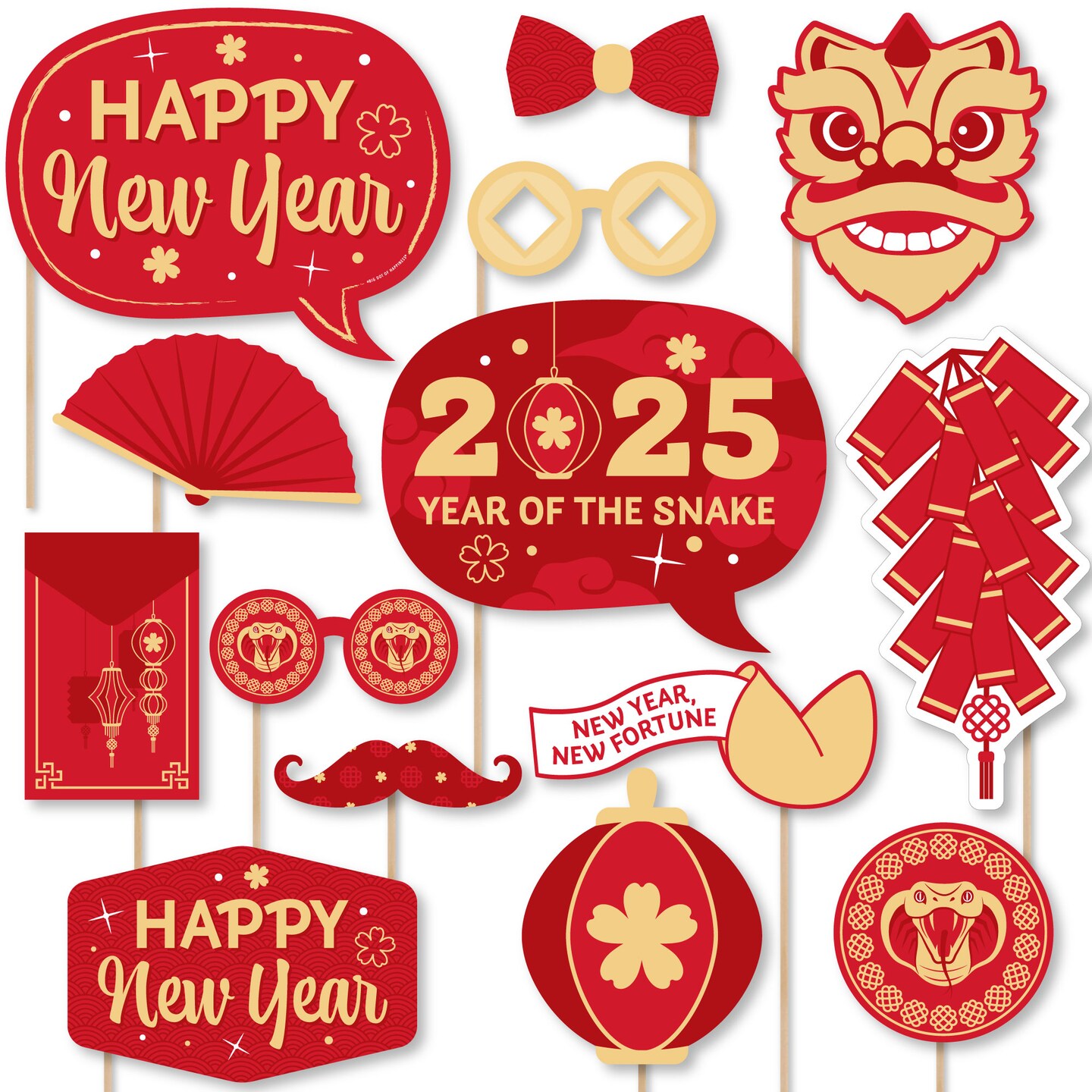 Big Dot of Happiness Lunar New Year - 2025 Year of the Snake Photo ...