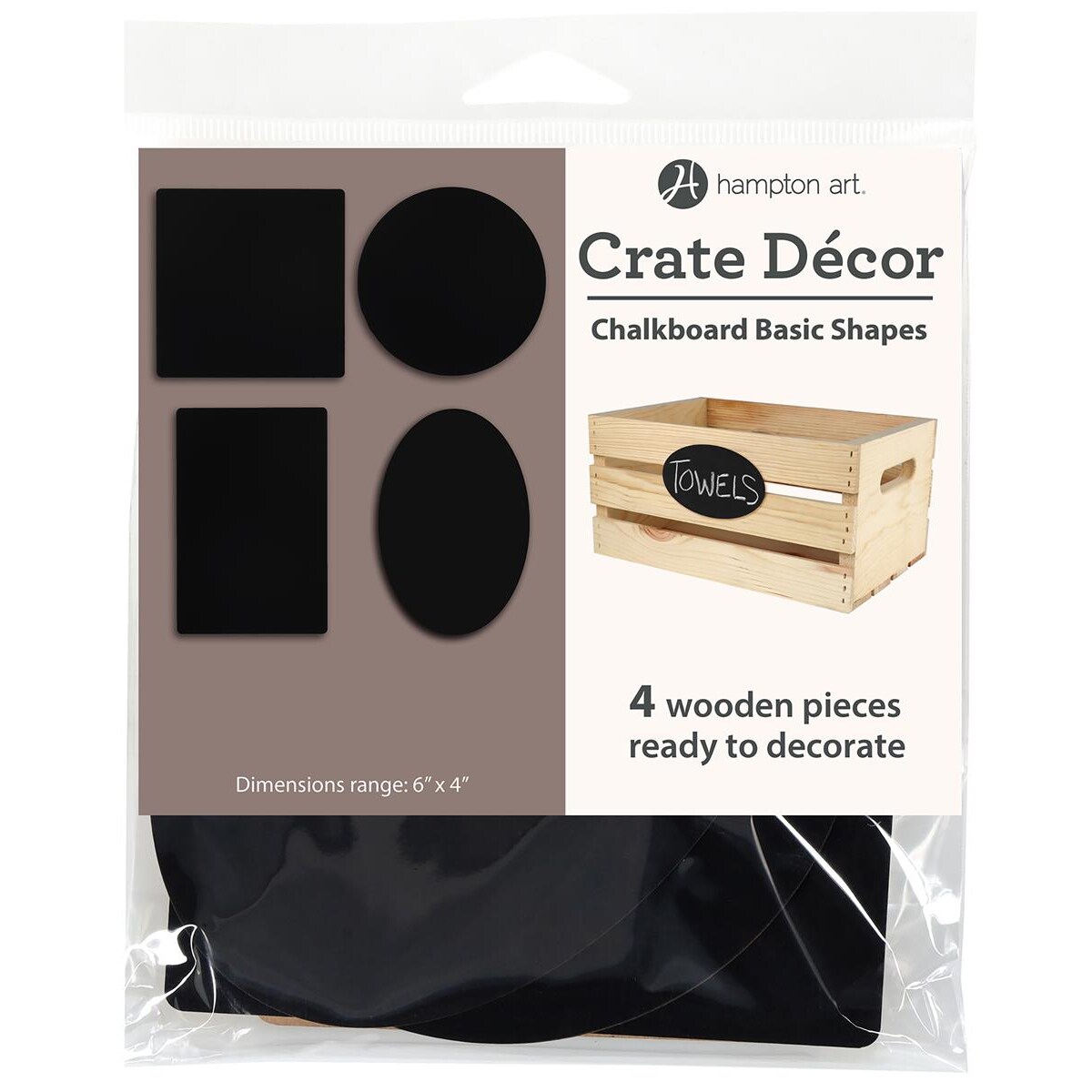 Hampton Art Crate Decor Chalkboard 4Pc - Wooden Tags & Blank Wooden ...