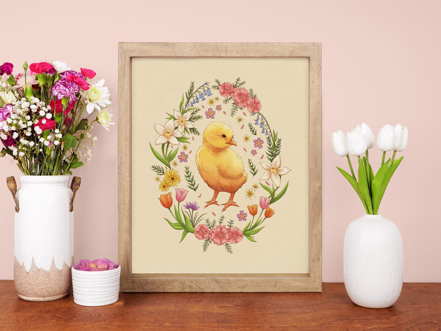 Spring Chick Physical Print | Easter Decor | Gallery Wall Art | Wall ...
