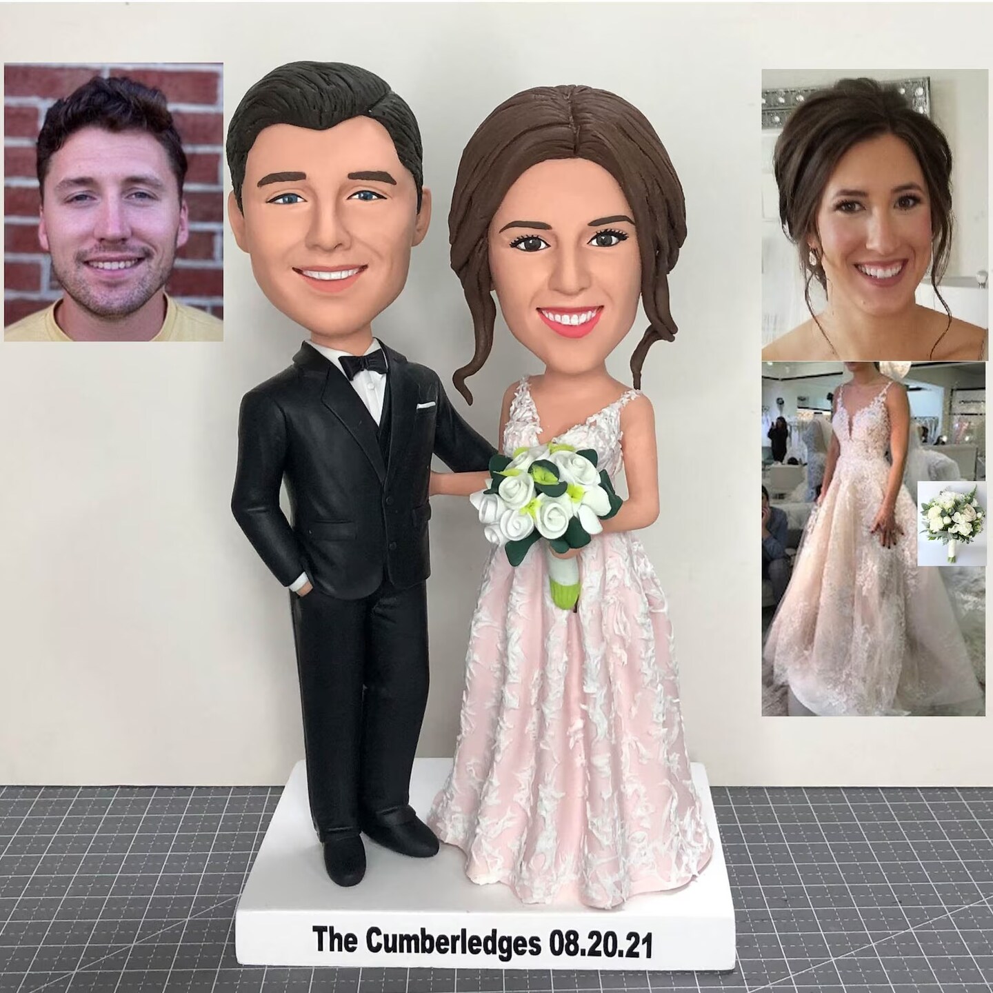 Custom Bobblehead Wedding Cake Topper, Personalized Wedding Cake ...