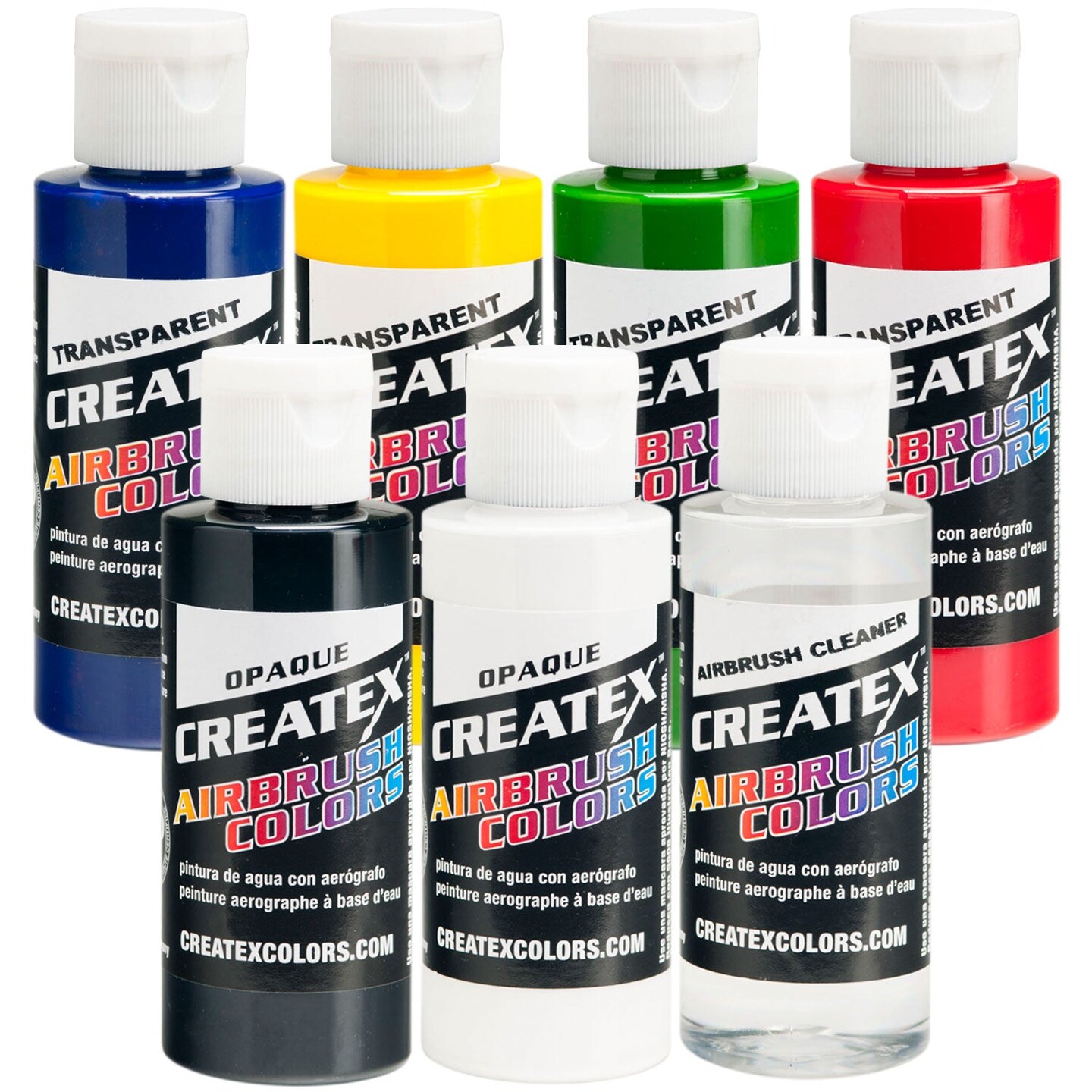 6 Color Transparent Airbrush Paint Set, 2 oz. Bottles | Michaels