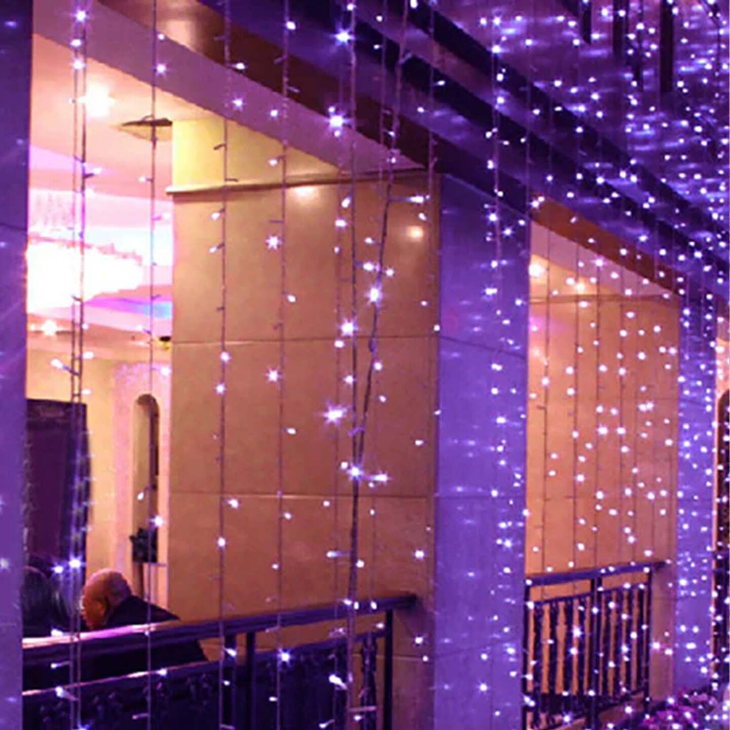 300 LED 12 Strand Twinkling Curtain Light Plug In for Christmas | Michaels