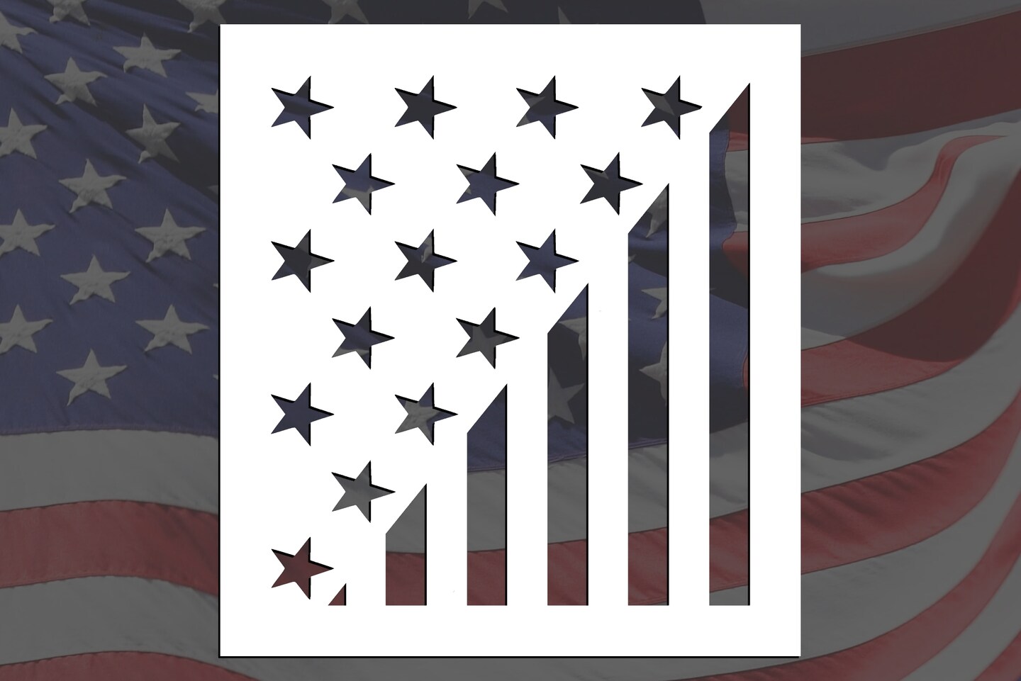 Stars and Stripes Reusable Stencil (Many Sizes) | MakerPlace by Michaels