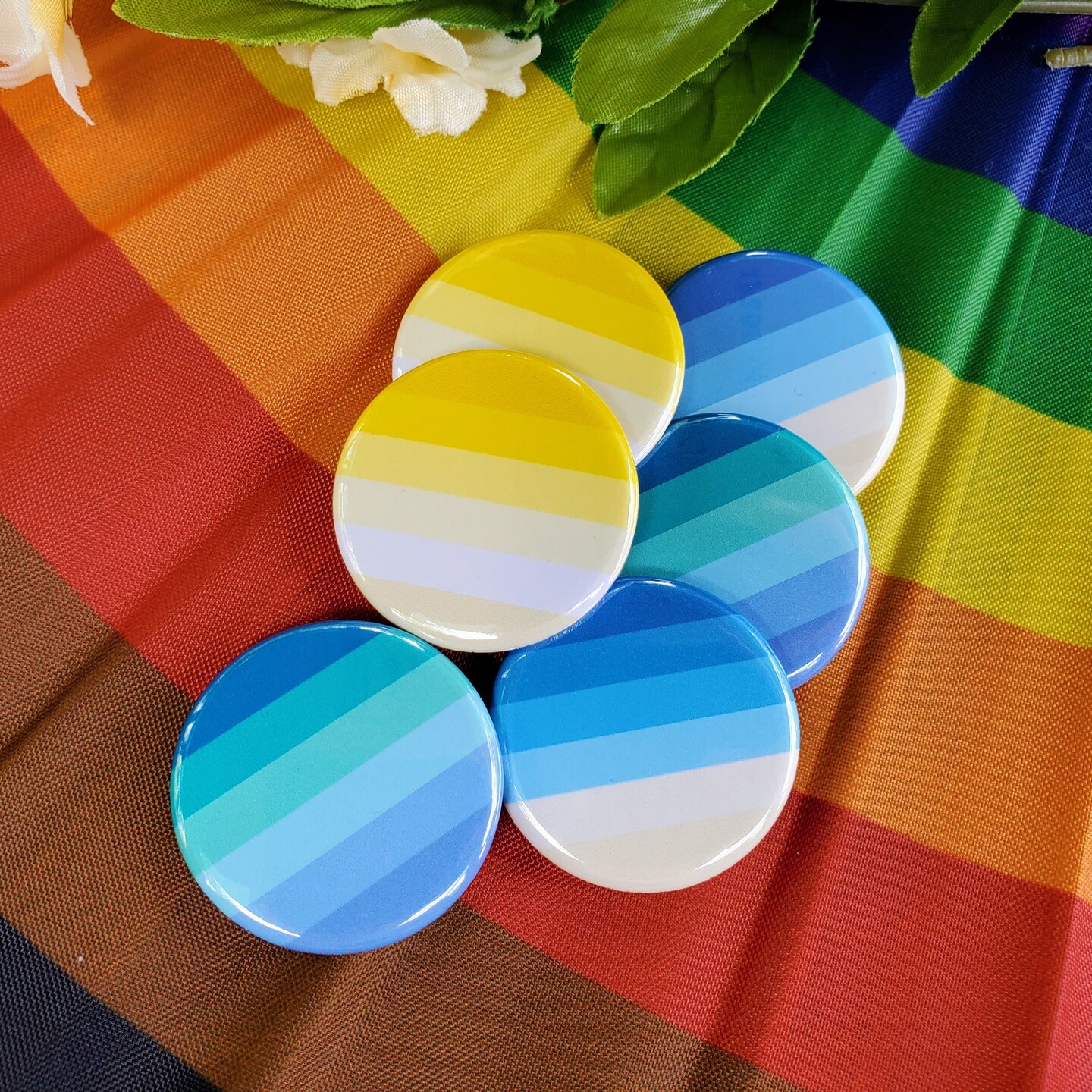 Uranic, Neptunic, and Saturnic Pride Flag Accessories 1.25 inch - Pins ...