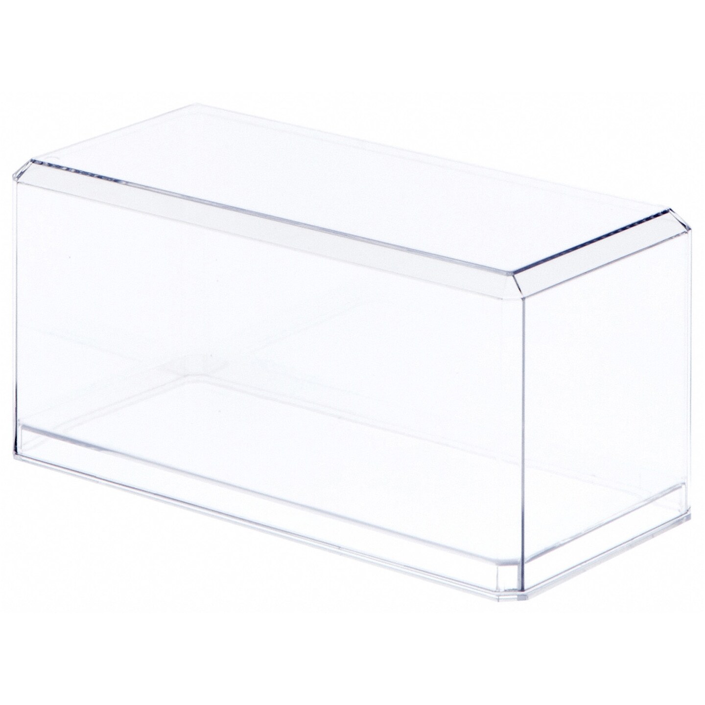 Pioneer Plastics 084C Clear Plastic Beveled Edge Display Case, 3.5" W x ...