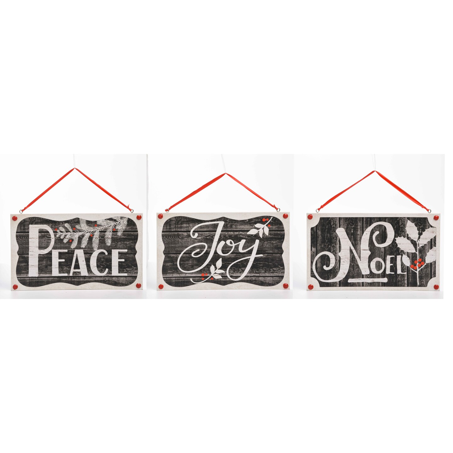 MDF Christmas Script Wall Plaque Set of 3 Home Decorations | Michaels