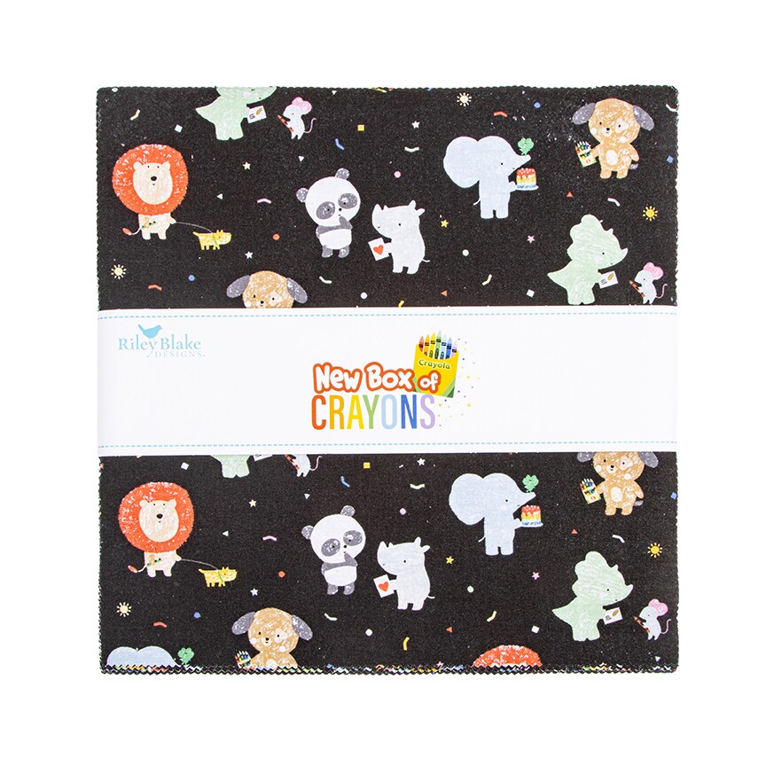 New Box of Crayons 10" Square Pack (Layer Cake / 10" Stacker) by Riley ...