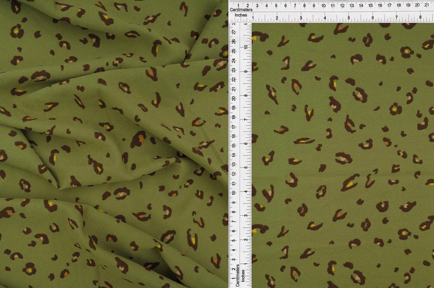 1 Yard Twill Animal Leopard Print Fabric, 58/59″ Wide Polyester Spandex ...