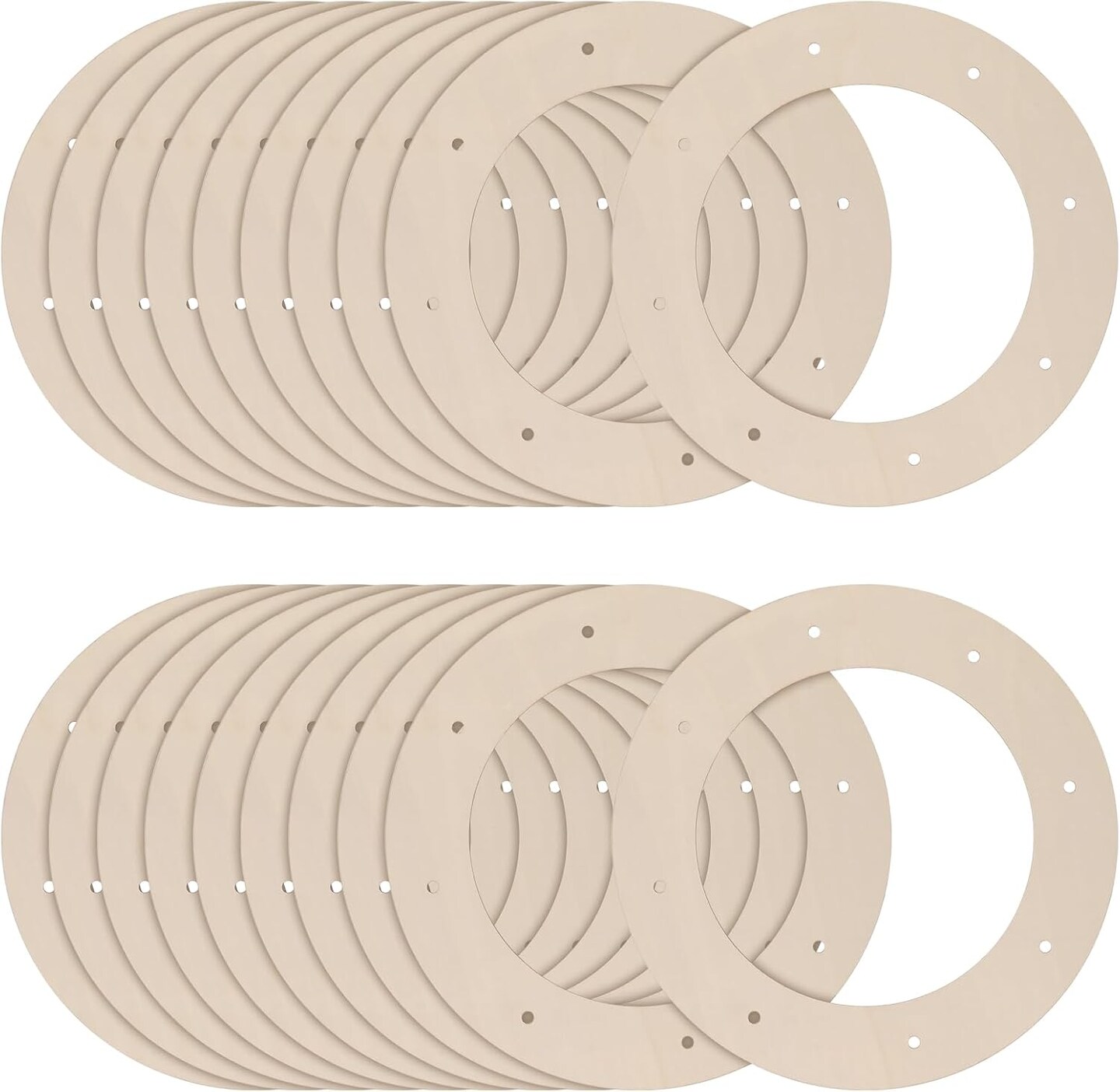 20 PCS Wooden Wreath Frames for Crafts, 12 Inch Wooden Wreath Forms for ...