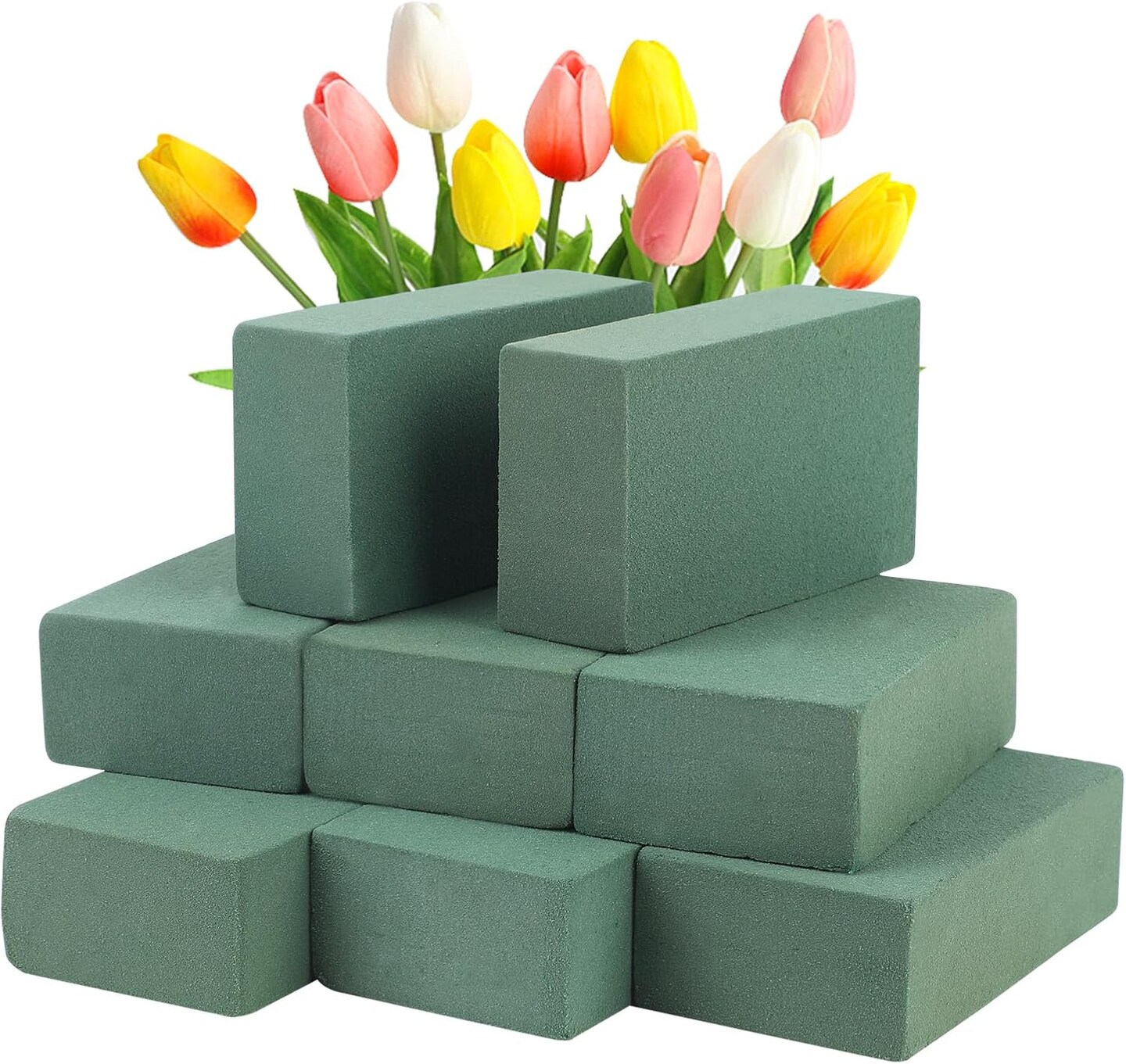 8 Pcs Floral Foam Bricks,Mini Florist Flower Foam Green Blocks Supplies ...