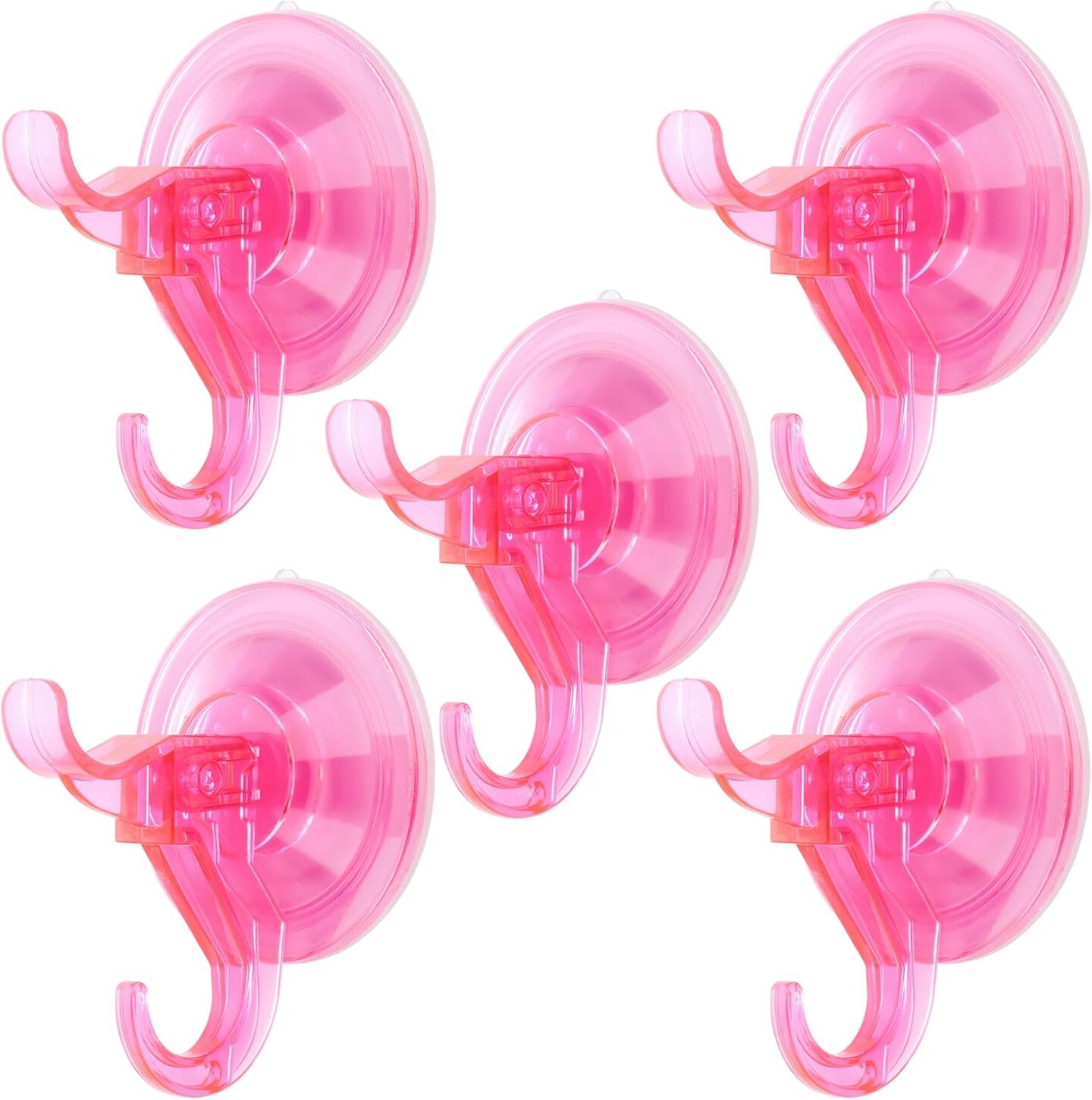 5 Pack Clear Hanger, Removable Small Suction Cups for Shower, Bathroom ...