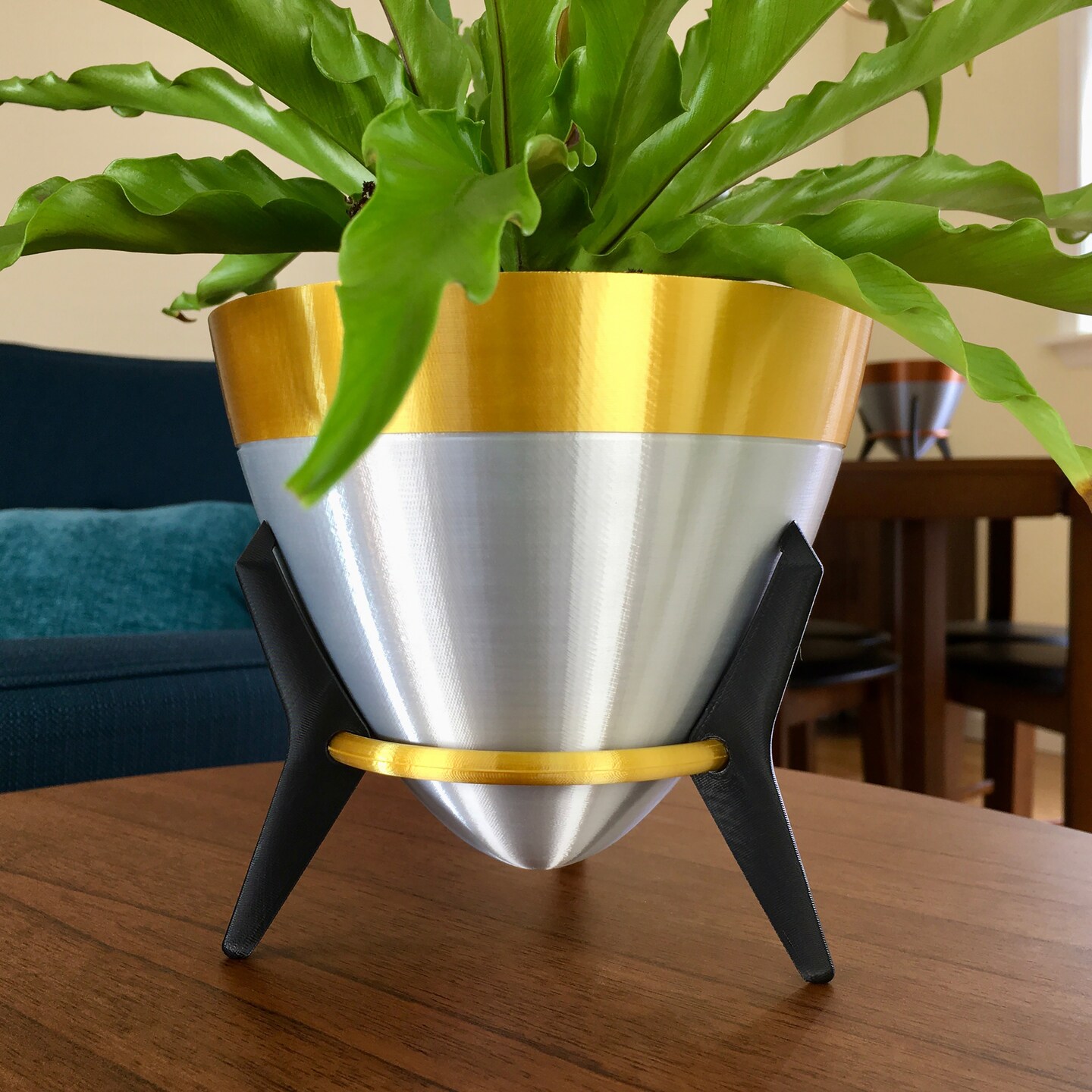 Bullet Pot Planter Atomic Space Age Mid-Century Modern Table Decor ...