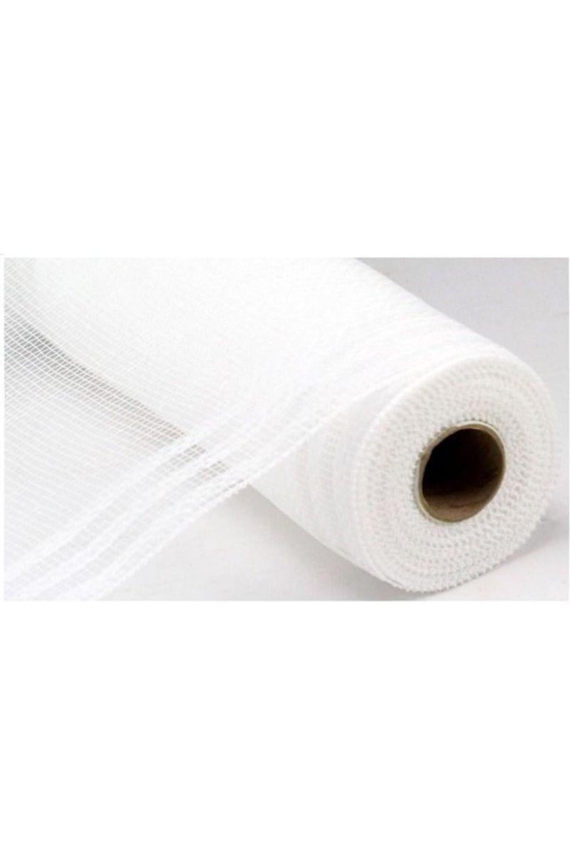 10" Border Stripe Metallic Mesh Ribbon: White (10 Yards) | Michaels