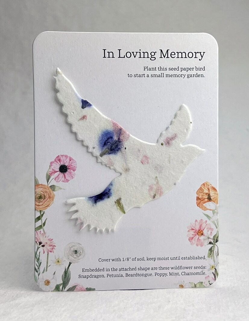 Custom Wildflower Seed Paper Recycled Cards with Seed Paper Bird ...