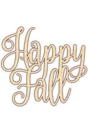 Happy Fall Script Wood Cutout | Michaels
